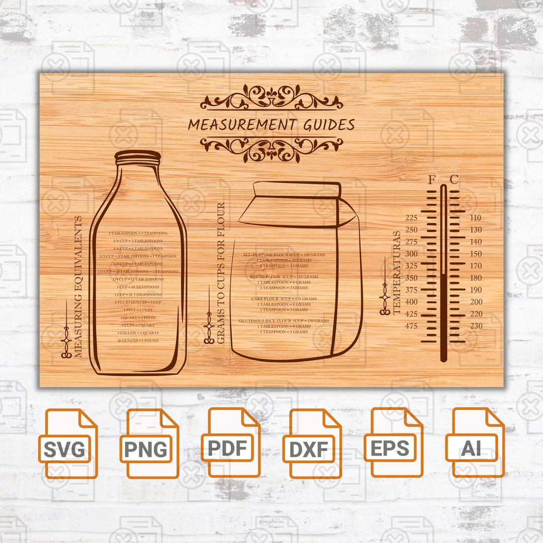 Charcuterie Board SVG File| Kitchen Conversion Chart Svg| Kitchen ...