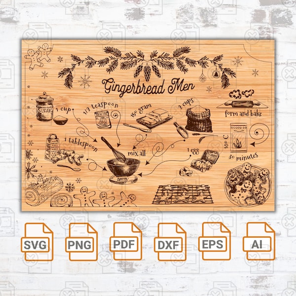 Gingerbread Face Svg - Etsy