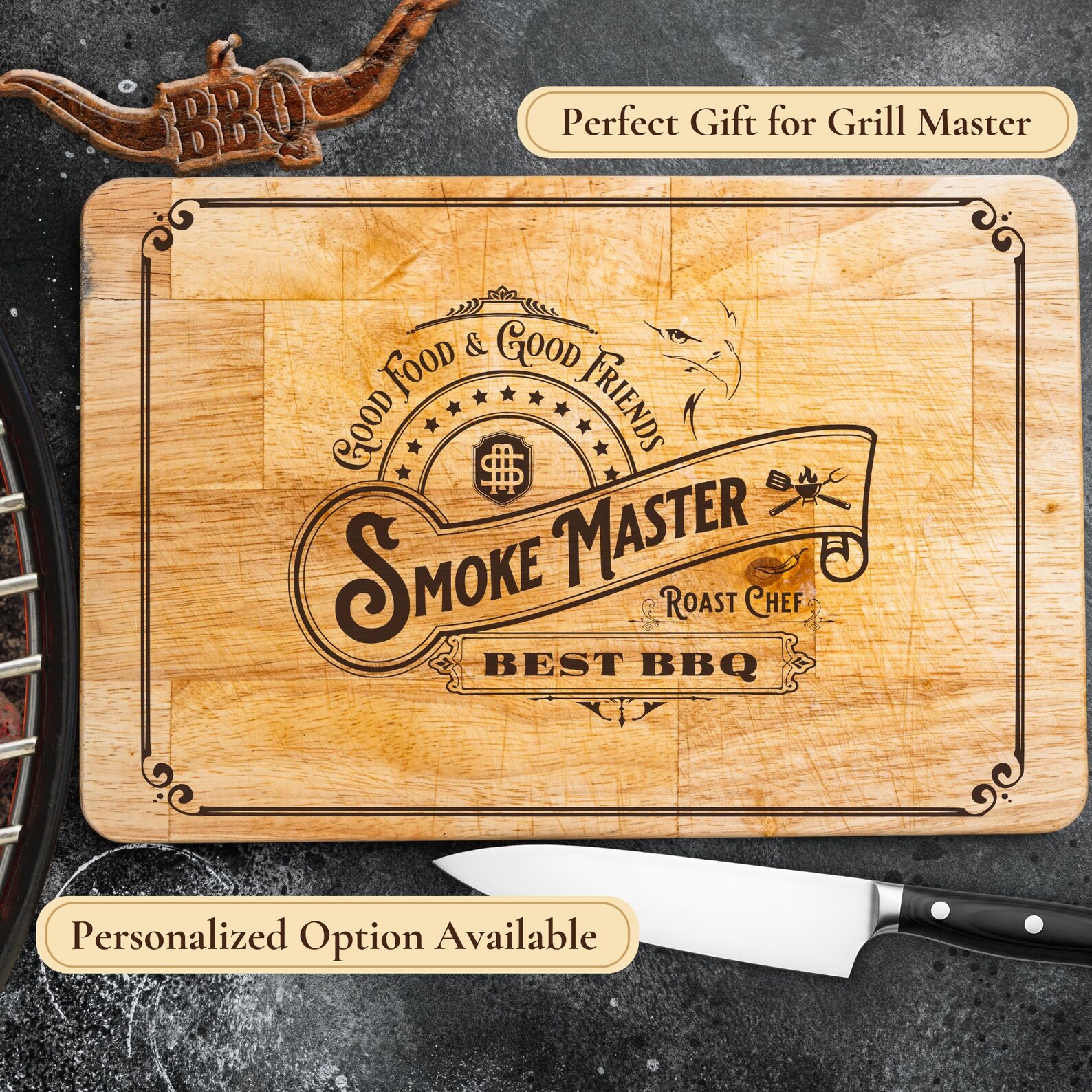 Smoke Master Grill Svg – Bbq Engraving Design – Personalized Cutting ...