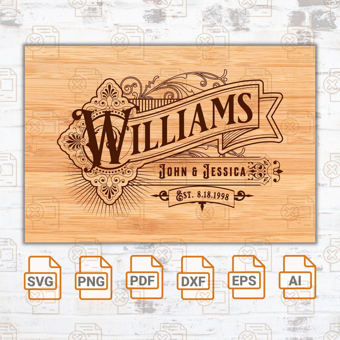Personalized Board| Glowforge| Couple Cutting Board SVG| Custom Wedding ...