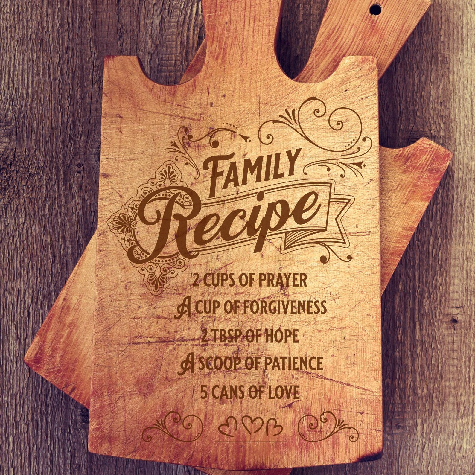 Family Recipe SVG, Cutting Board SVG, Kitchen Quote Sign, Laser ...