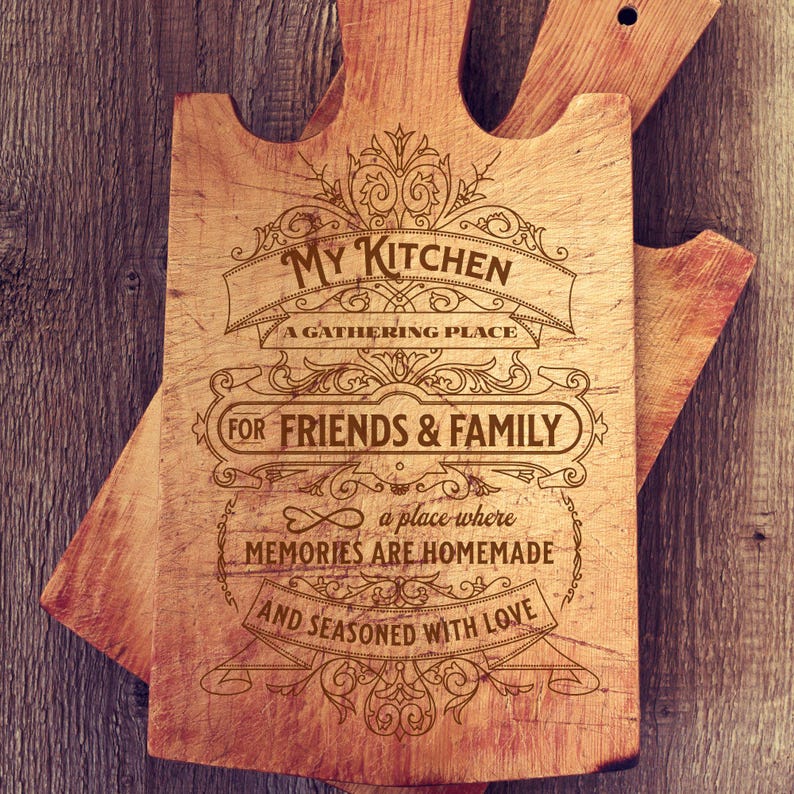 Kitchen Gathering Place SVG: Cutting Board Sign, Cricut Files (digital ...