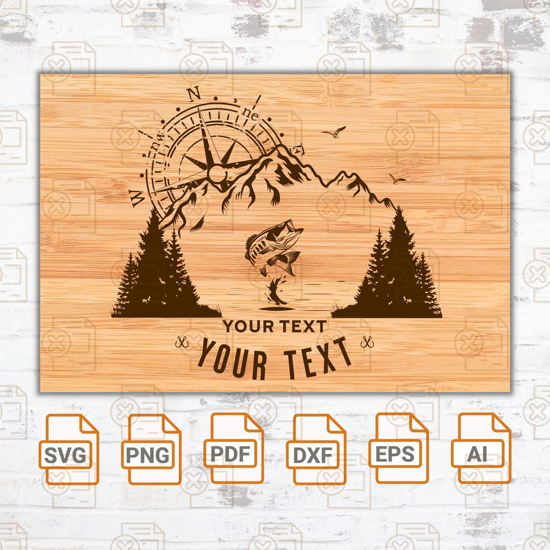 Fish SVG | Funny Fishing Svg | Compass Svg | Fishing Svg | Adventure ...