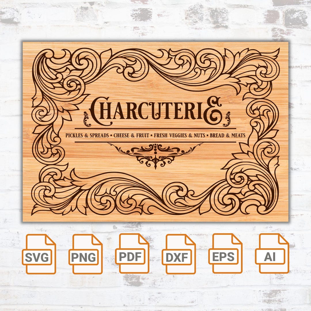 Charcuterie Board Svg File| Cutting Board Laser File| Cricut| Cut Files ...