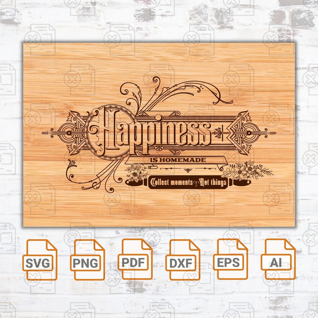 Happiness is Homemade SVG File: Charcuterie Board Design (digital ...