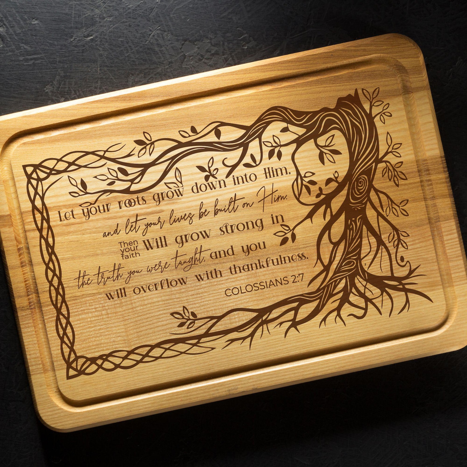 Let Your Roots Grow Down SVG: Vintage Laser Engraving Design (digital ...