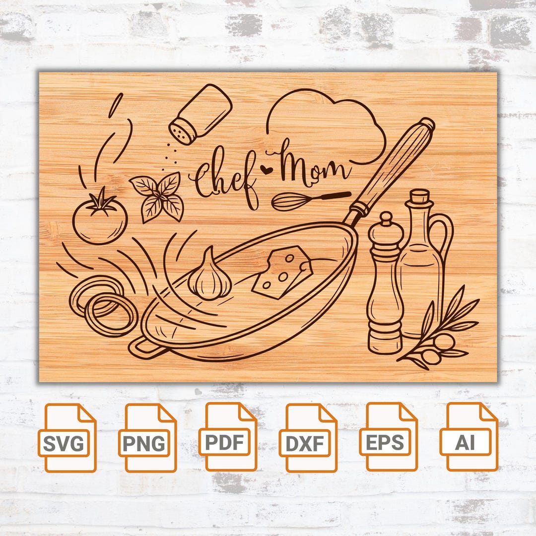 Chef Mom SVG: Funny Cooking Quote, Mother's Day Design (digital ...