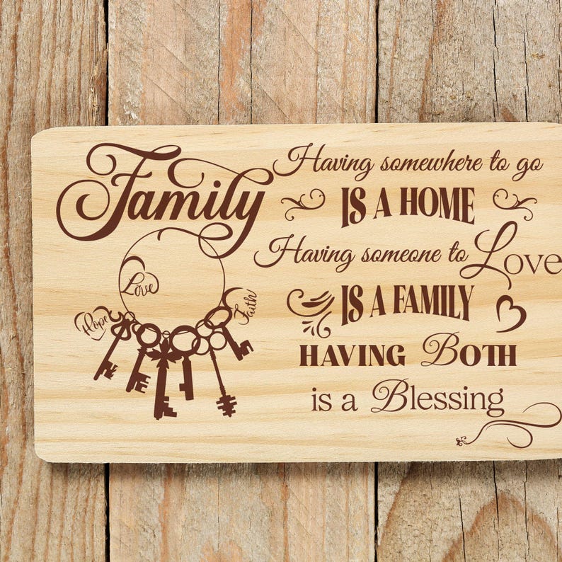 Family Board SVG File: Cutting Board Design (digital Download) - Etsy