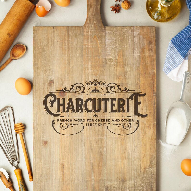 Charcuterie Funny Kitchen SVG: Serving Tray Design (digital Download ...