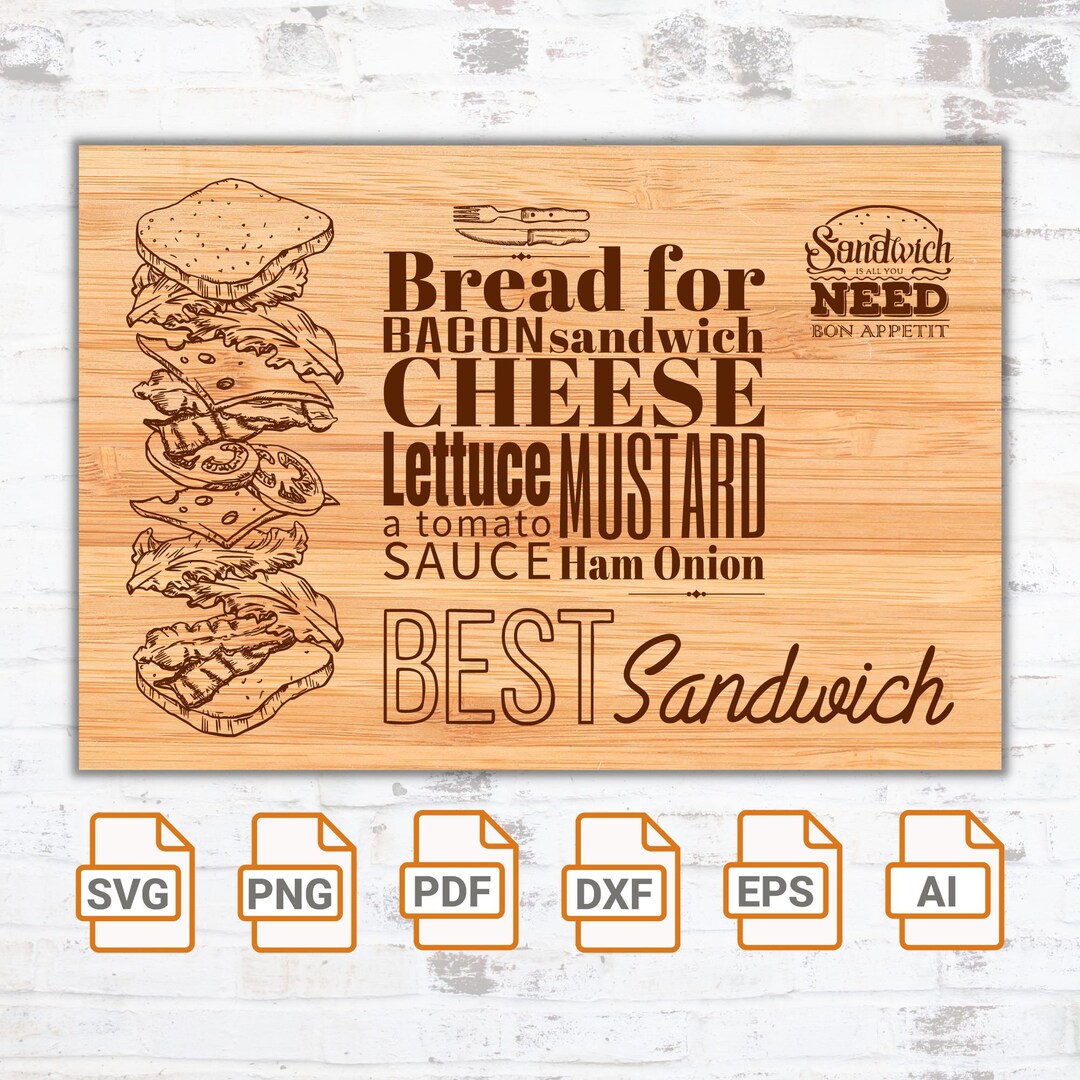 Best Sandwich SVG| Modern Svg Design SVG| Files for Cricut Burger Svg ...