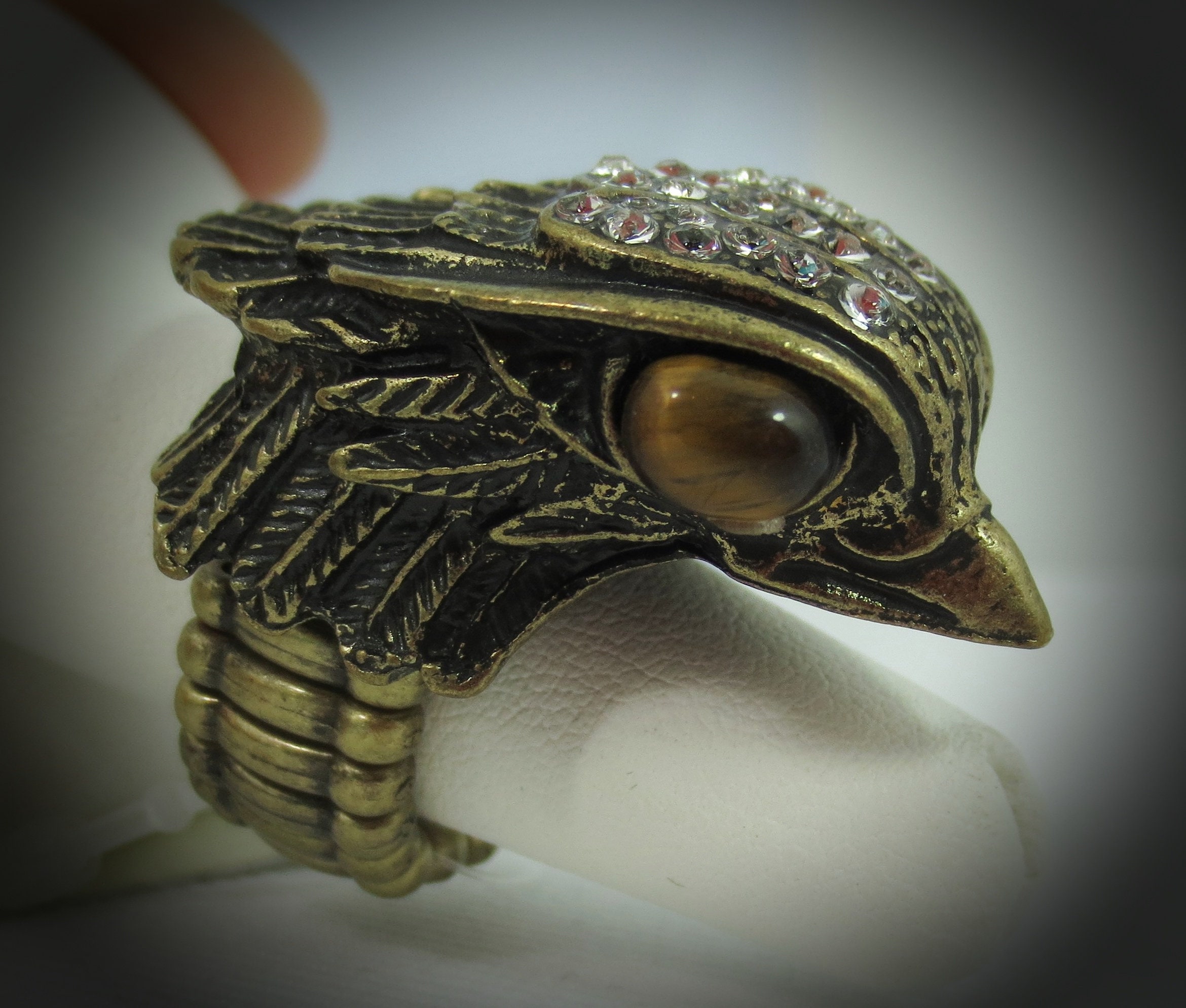 Eagle Ring Women's Animal Bird Hawk Eagle Head Ring Power - Etsy