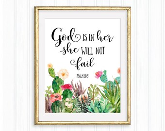 Cactus Bible Verse - Etsy