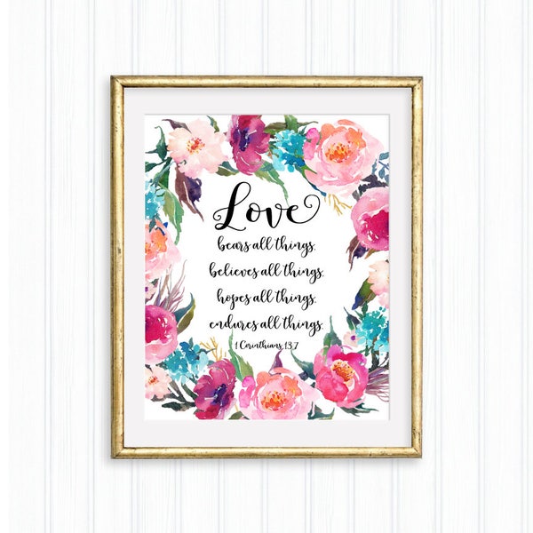 1 Corinthians 13 7 - Etsy