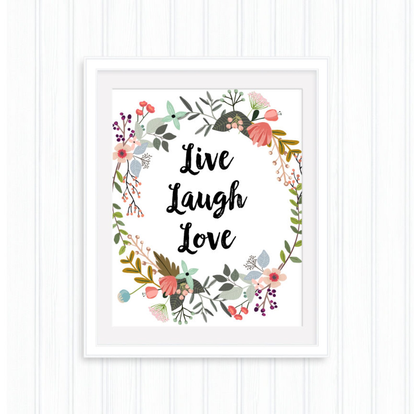 Live Laugh Love Printable Quote Home Decor Wall Art - Etsy