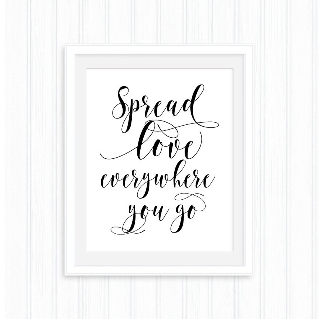 Spread Love Everywhere You Go Mother Teresa Printable Quote - Etsy