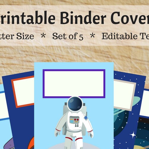 Kids Printable BINDER COVERS Outer Space Binder Covers 1 - Etsy