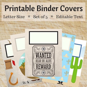 Printable Binder Covers Western - Etsy