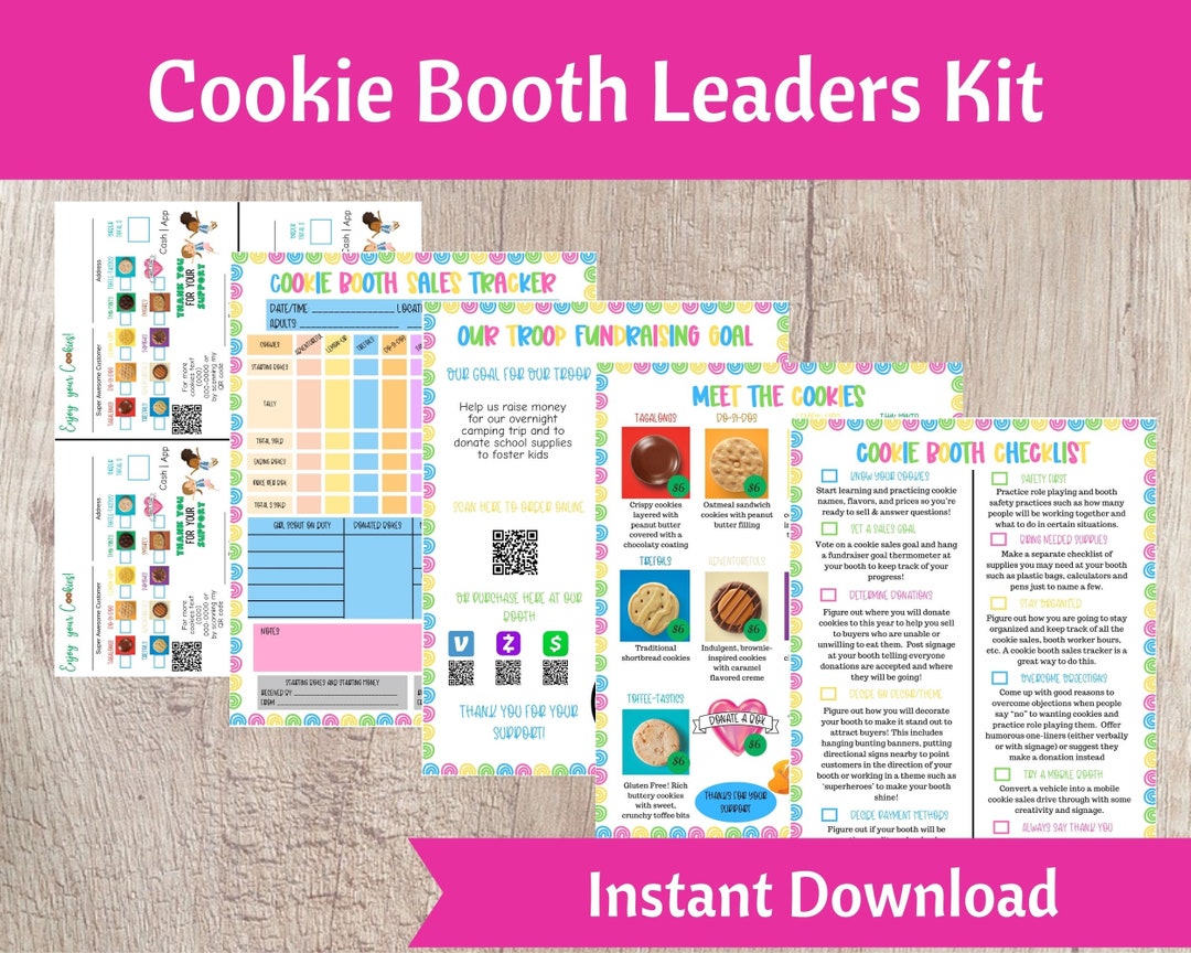 Cookie Booth Leaders Kit Girls Scout Troop Organizer Printable - Etsy