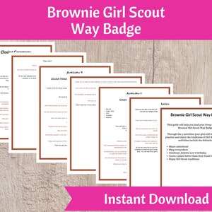 Brownie Girl Scout Way Badge Activity Kit Girls Scout Troop Organizer ...