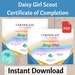 Daisy Girl Scout 1st and 2nd Year Certificate of Completion ...