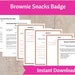 Brownie Snacks Badge Activity Kit Girls Scout Troop Organizer Printable ...