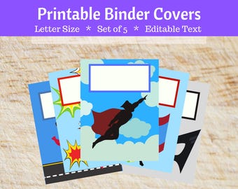Space Printable Binder Covers for School Editable Home Office Binder ...