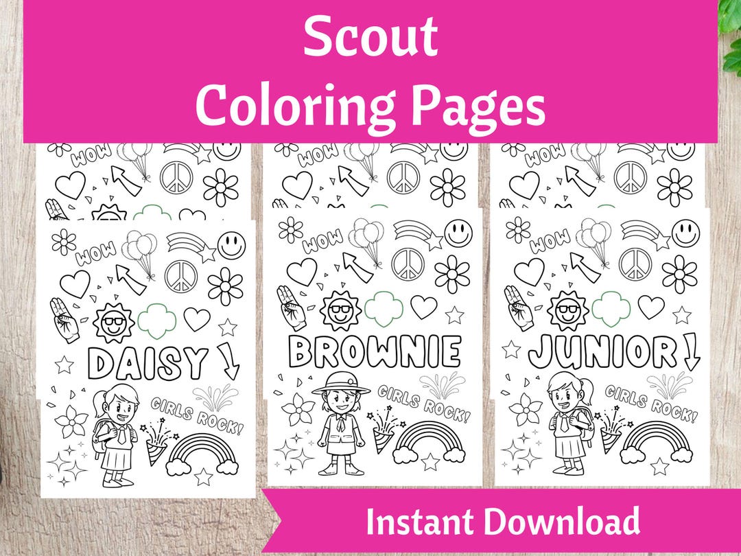 Scout Coloring Pages Including the Law and Promise - Printable Instant ...