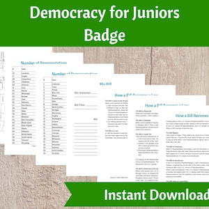 Democracy for Juniors Badge Activity Kit | Girls Scout Troop Organizer ...