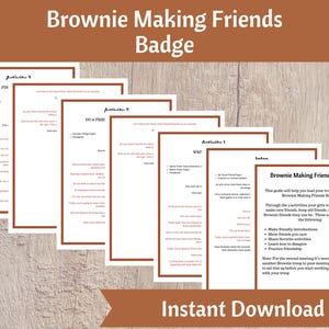 Brownie Making Friends Badge Activity Kit | Girls Scout Troop Organizer ...