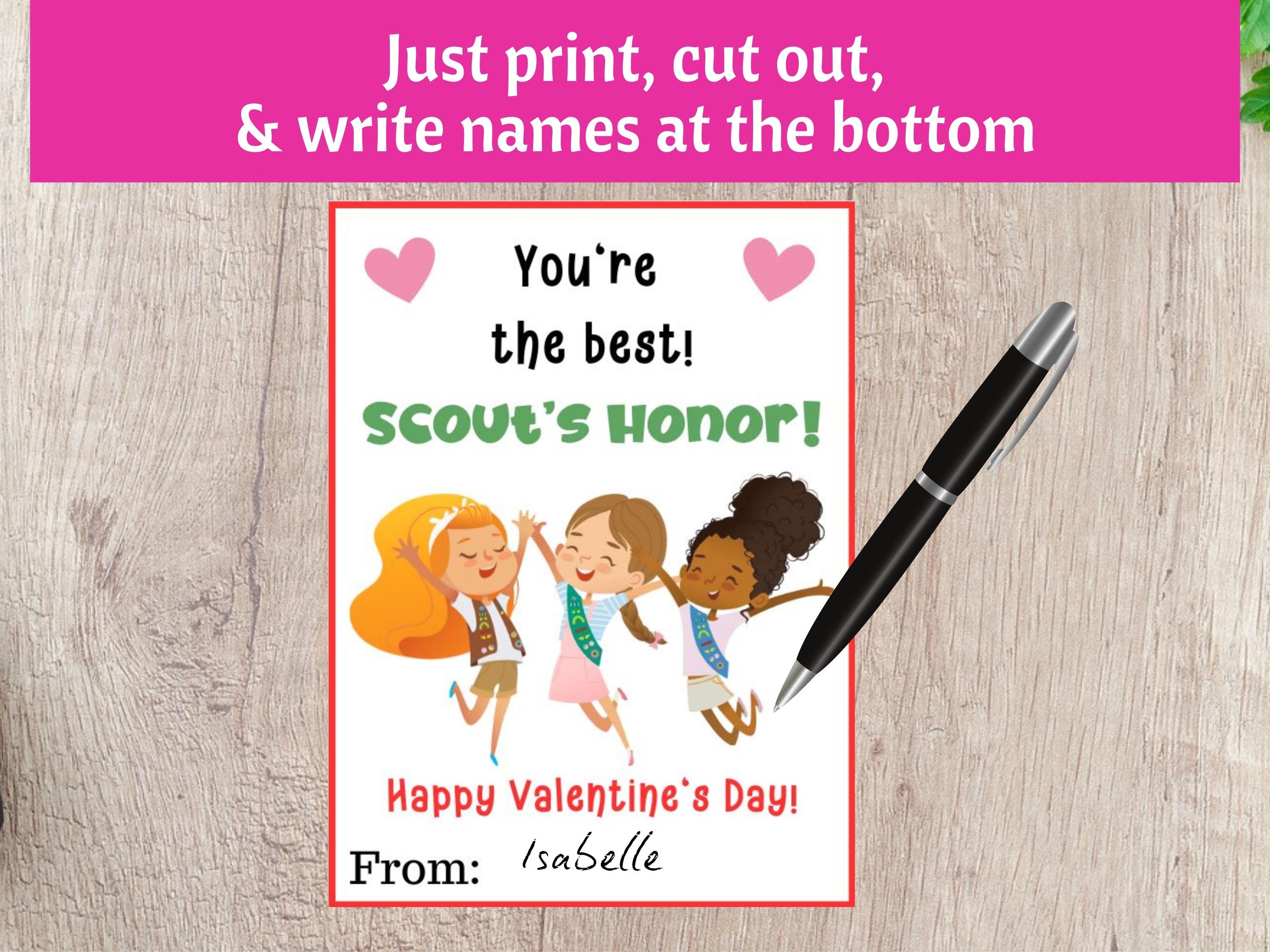 Printable Troop Valentine's Day Cards for Kids | Girl Scout Valentine ...
