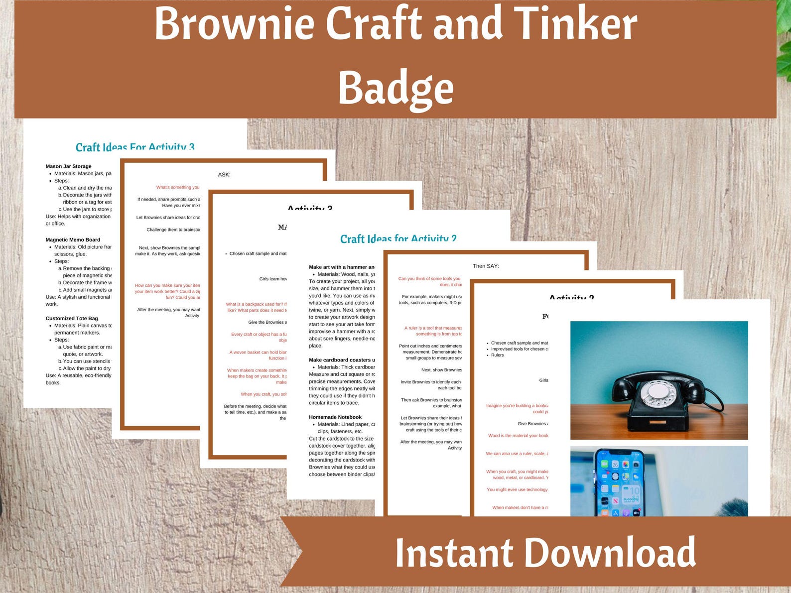 Brownie Craft and Tinker Badge Activity Kit | Girls Scout Troop ...