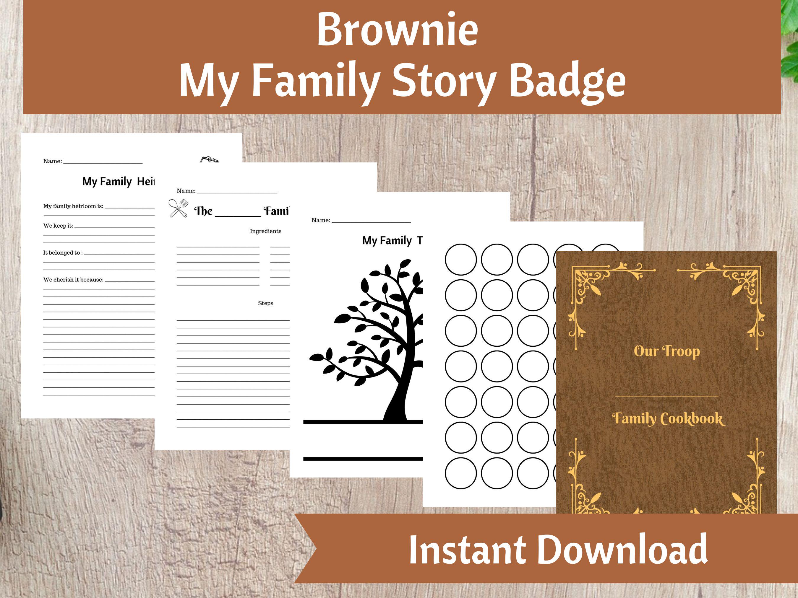 Brownie My Family Story Badge Activity Kit | Girls Scout Troop ...