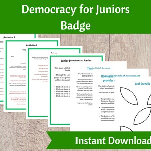 Democracy for Juniors Badge Activity Kit | Girls Scout Troop Organizer ...