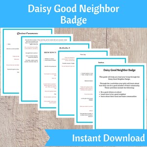 Daisy Good Neighbor Badge Activity Kit | Girls Scout Troop Organizer ...