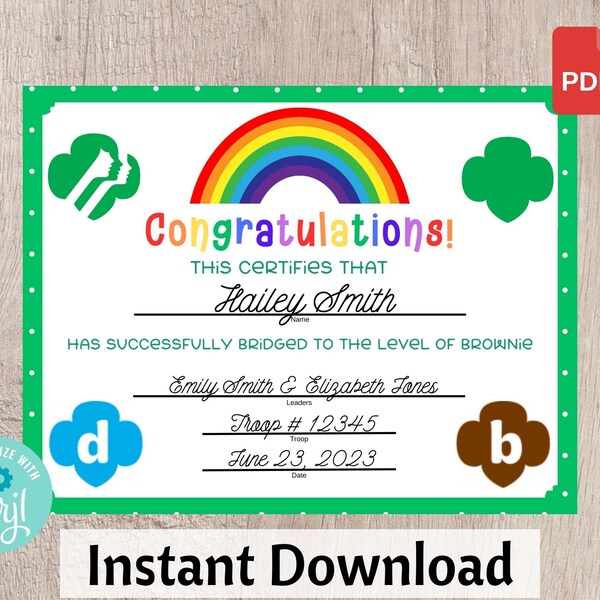 Bridging Certificate - Etsy