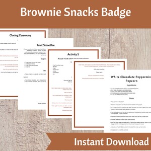 Brownie Snacks Badge Activity Kit | Girls Scout Troop Organizer ...