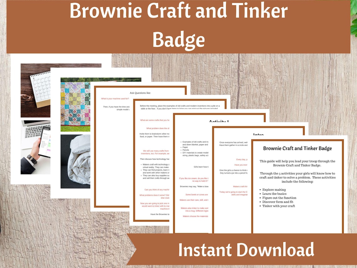 Brownie Craft and Tinker Badge Activity Kit | Girls Scout Troop ...