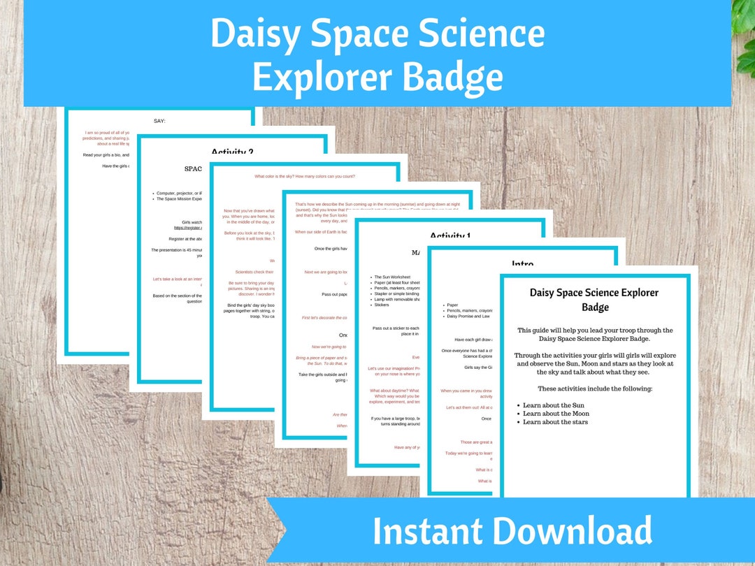 Daisy Space Science Explorer Badge Activity Kit | Girls Scout Troop ...