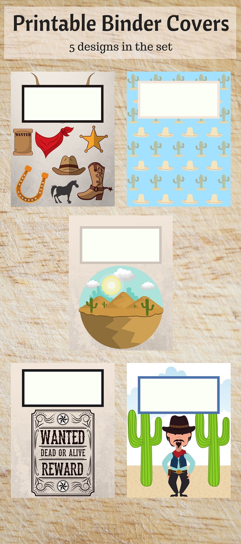 Printable Binder Covers Western - Etsy