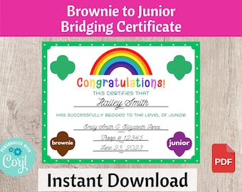 Bridging Certificate for Scouts - Etsy