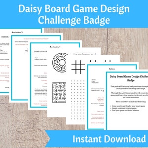 Daisy Board Game Design Challenge Badge Activity Kit | Girls Scout ...