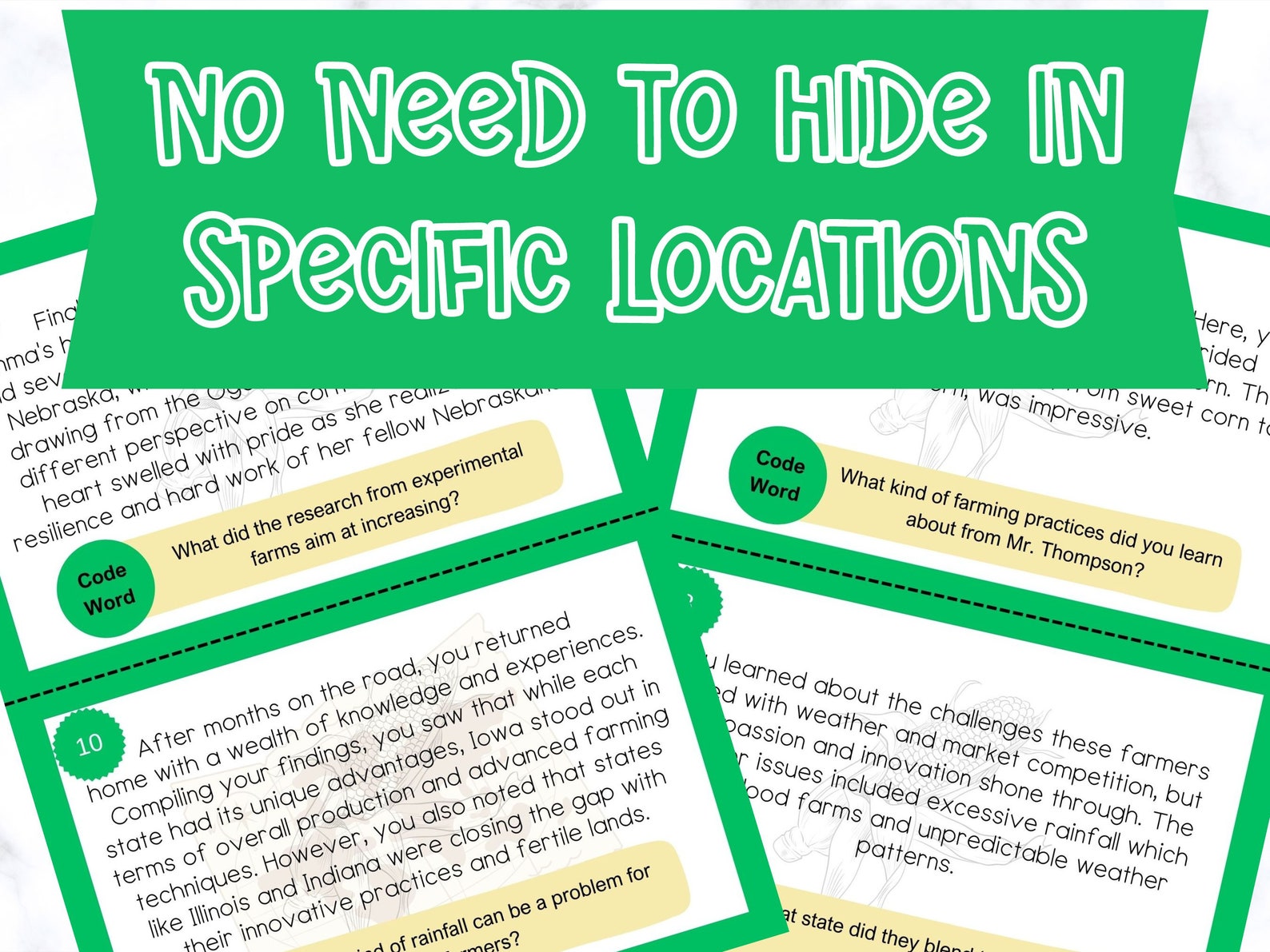 American Agriculture Classroom Activity - Farming Scavenger Hunt Game ...