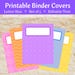 Pastel Patterns Printable Binder Covers for School Editable Home Office ...