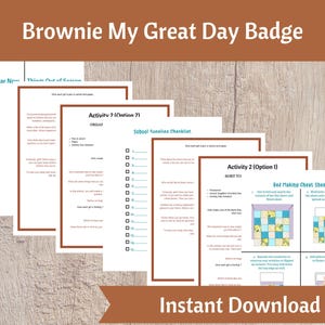 Brownie My Great Day Badge Activity Kit | Girls Scout Troop Organizer ...