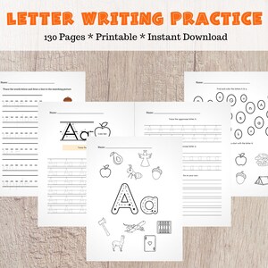 Letter Writing Practice Pages Printable Instant Download Homeschool ...