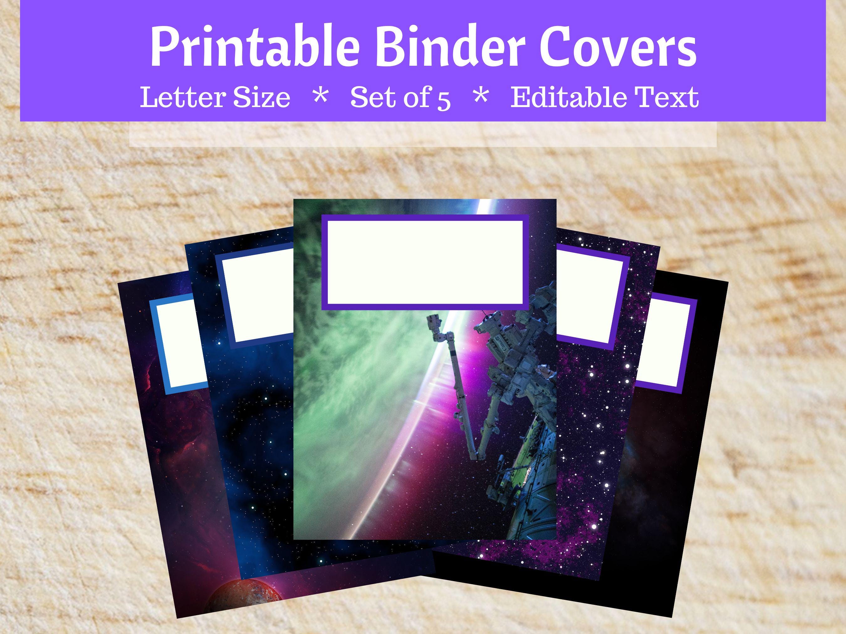 Sky Printable Binder Covers for School Editable Home Office Binder ...