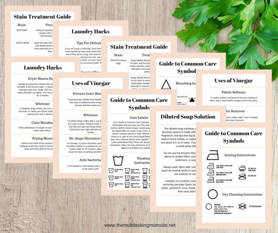 Laundry Card Set Printable Gift for College Students Instant Download ...