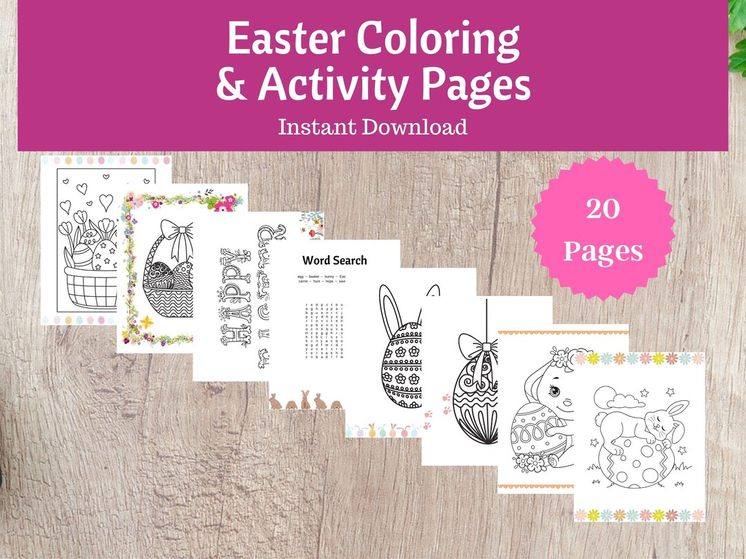 Easter Coloring and Activity Pages - Printable Instant Download - Etsy