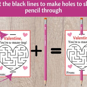 Printable Classroom Valentine's Day Cards for Kids | Pencil and Maze ...