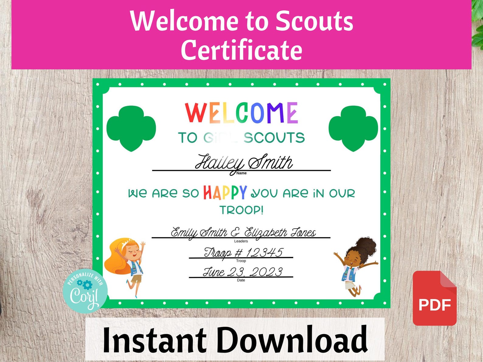 Welcome to Scouts Certificate - Welcome to Troop Multilevel Certificate ...